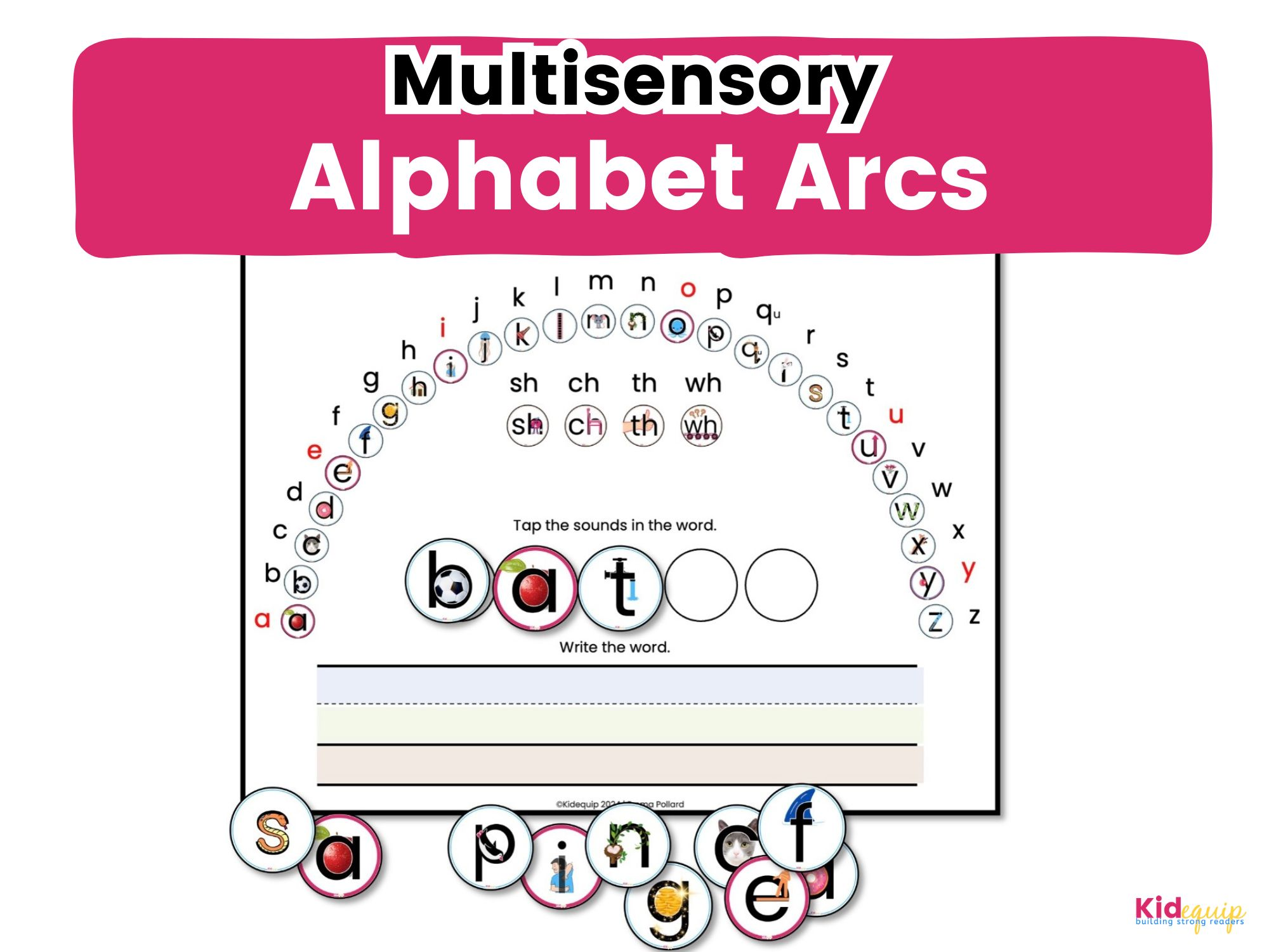 Alphabet Arc Printable- Science of Reading Aligned Picture cues - Kidequip