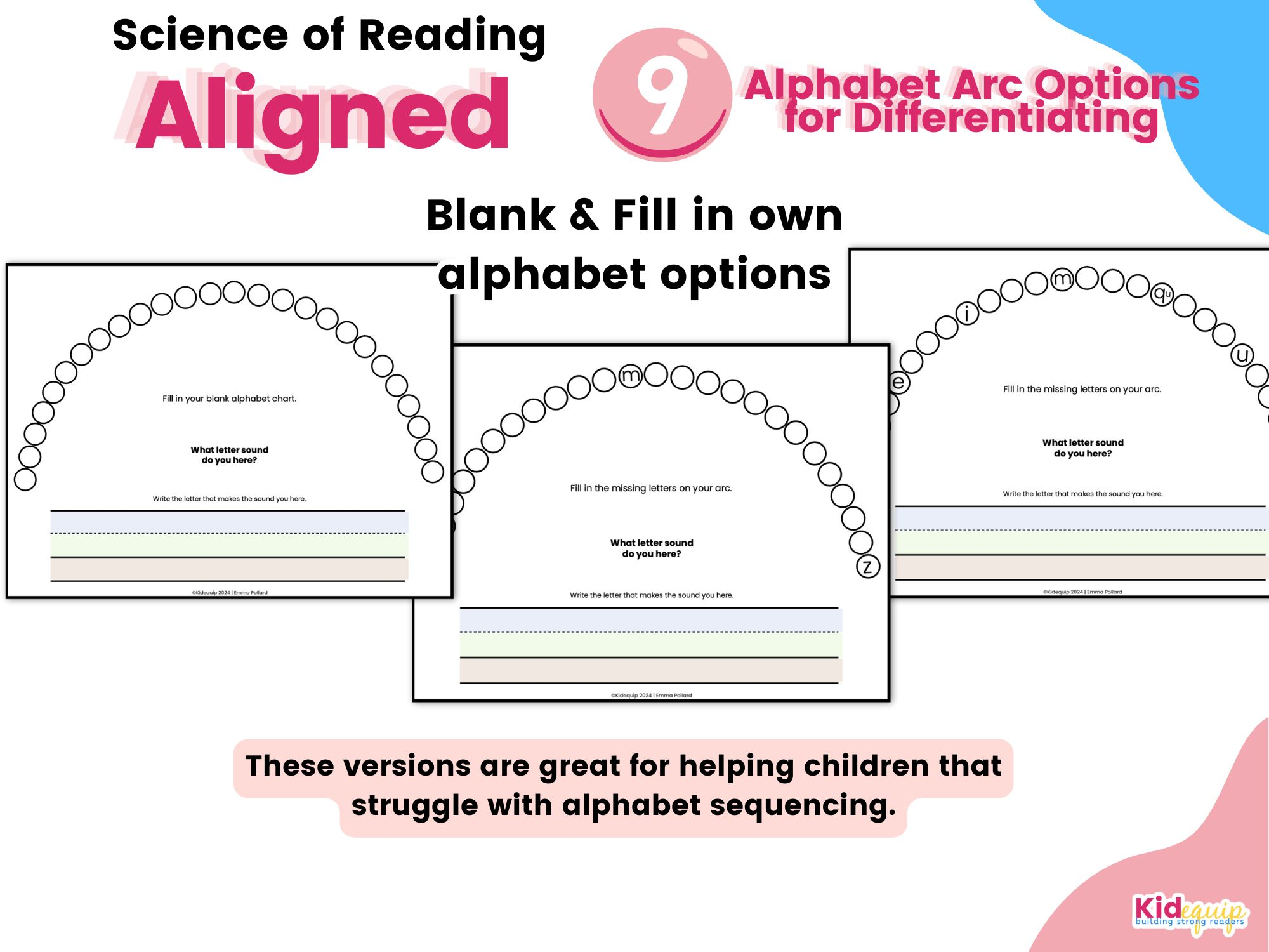 Alphabet Arc Printable- Science of Reading Aligned Picture cues - Kidequip