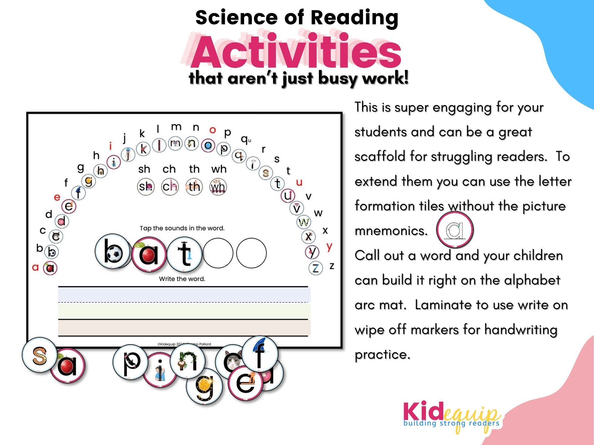 Alphabet Arc Printable- Science of Reading Aligned Picture cues - Kidequip